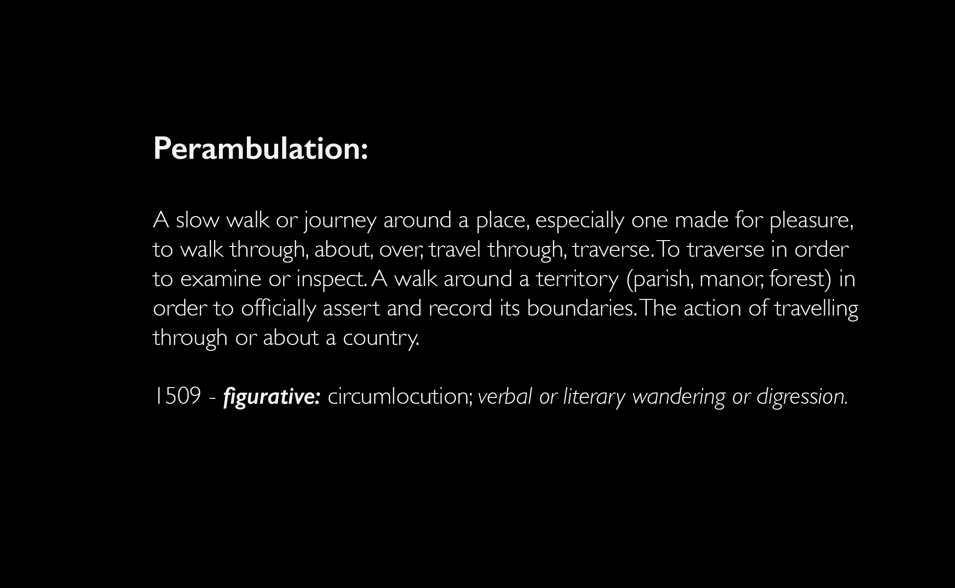 Perambulation